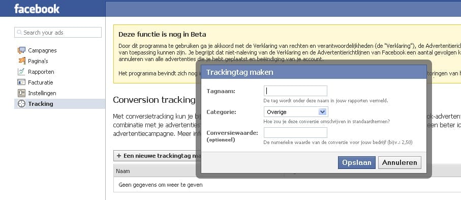 Facebook start met conversie-tracking - Frankwatching