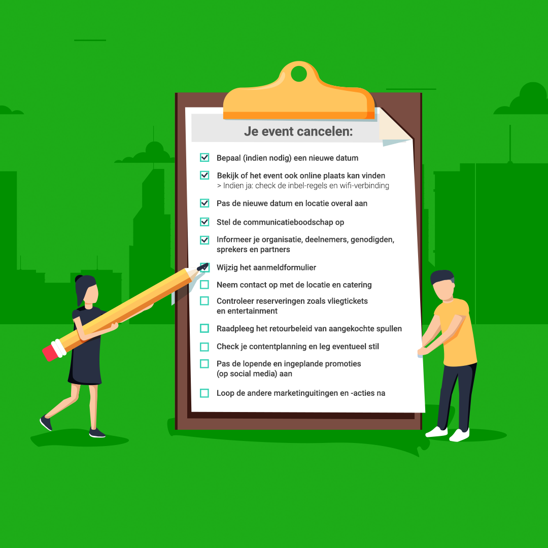 Je event cancelen of uitstellen: complete checklist - Frankwatching