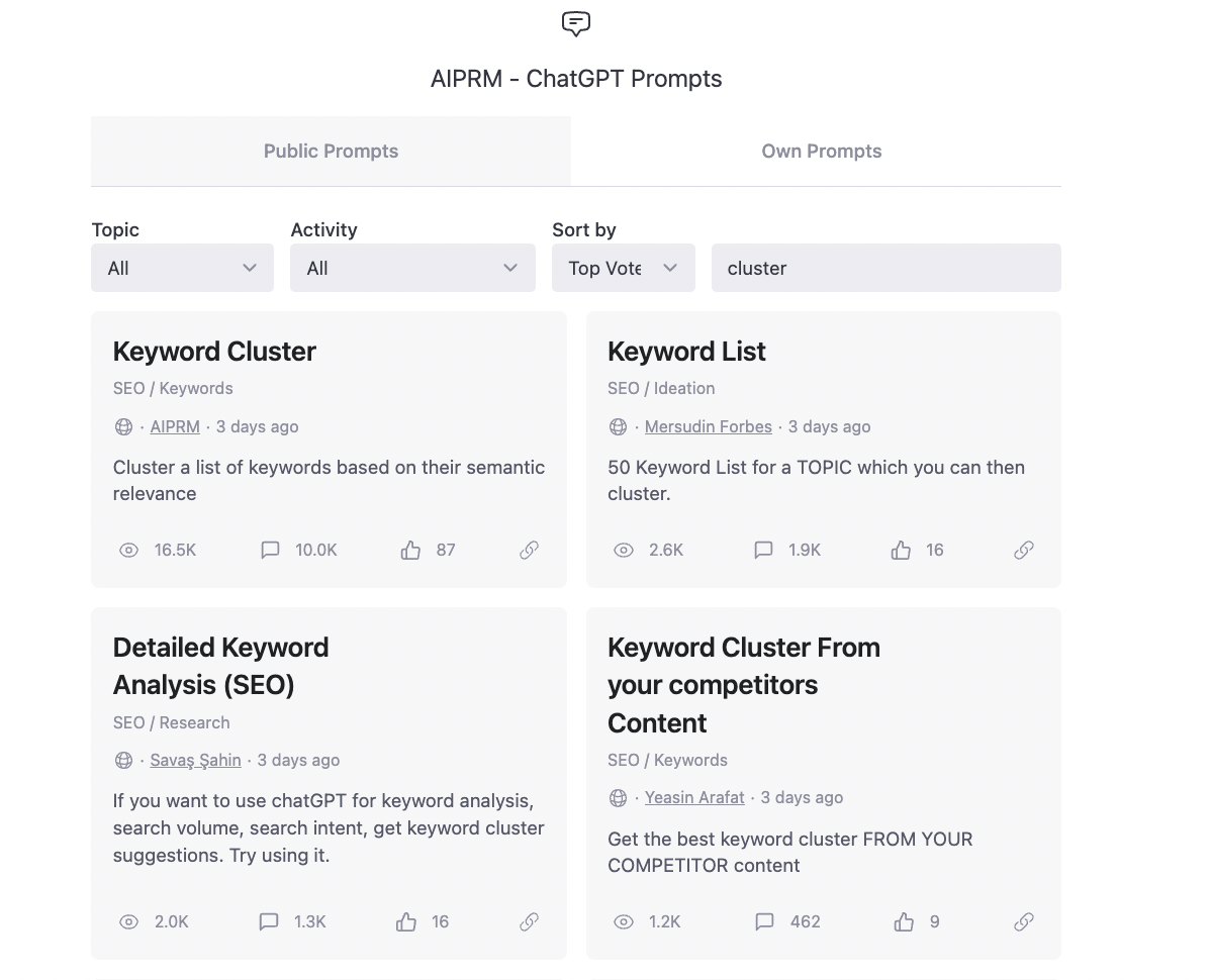 Content clustering met de kracht van ChatGPT - Frankwatching